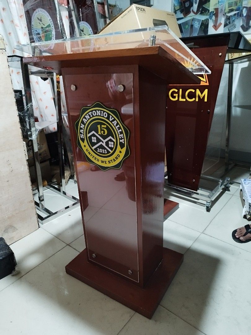 Podium Pulpit Rostrum Lectern, Furniture & Home Living, Furniture ...