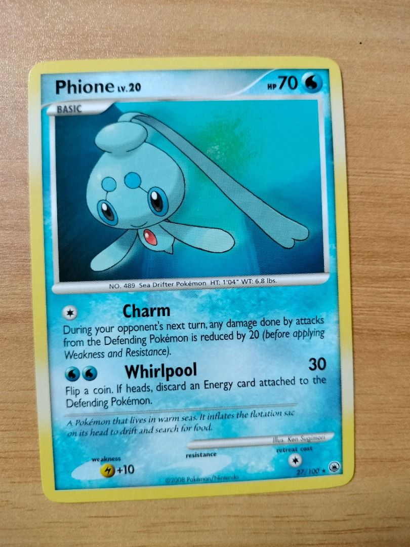 Pokemon Card Phione 27/100, Hobbies & Toys, Toys & Games on Carousell