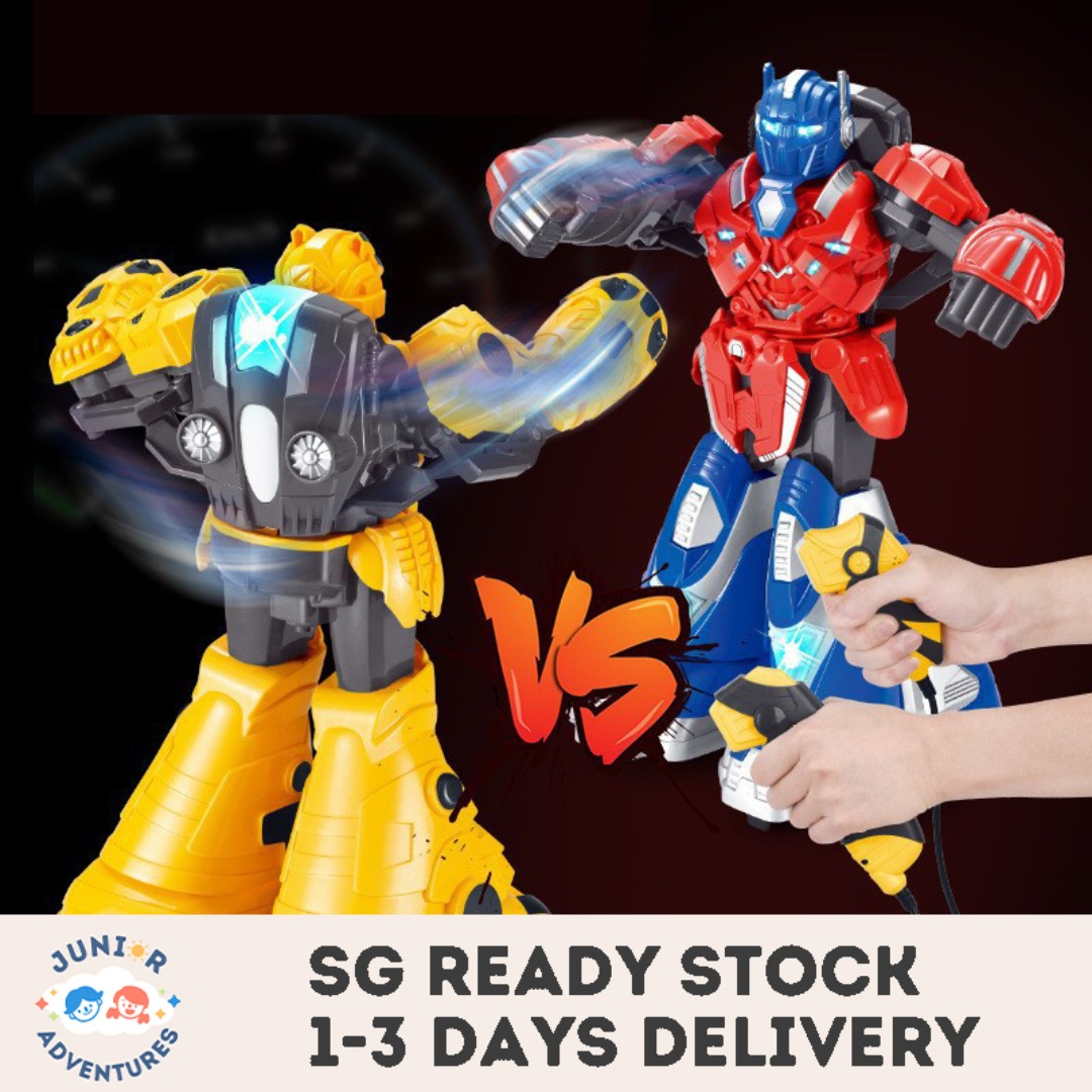Remote-controlled combat robot toy with lights sound and boxing robot ...