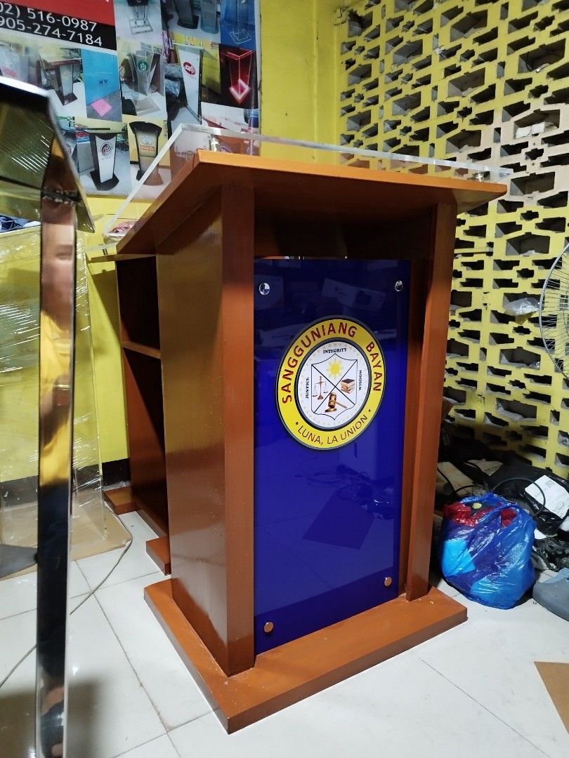 Rostrum Podium Pulpit Lectern, Furniture & Home Living, Furniture ...