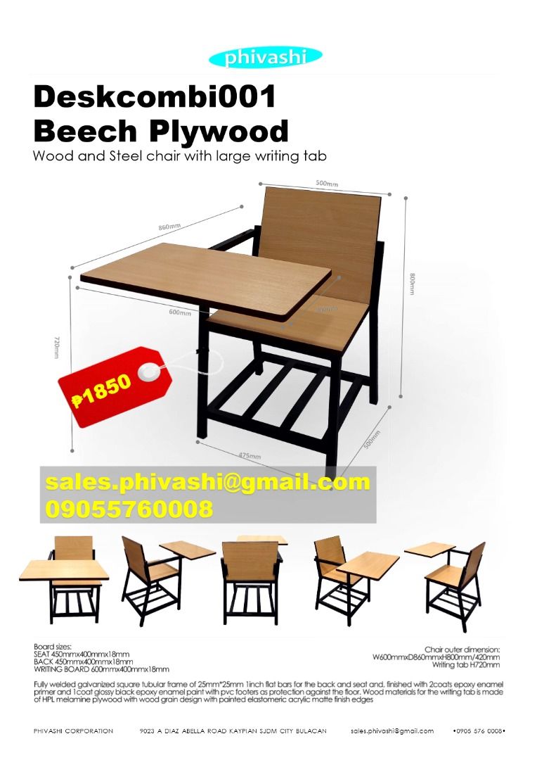 school armchair deped armchair training chairs SCHOOL DESK, Furniture ...
