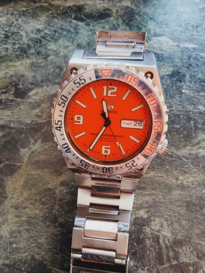 Seiko diver orange dial, Men's Fashion, Watches & Accessories, Watches ...