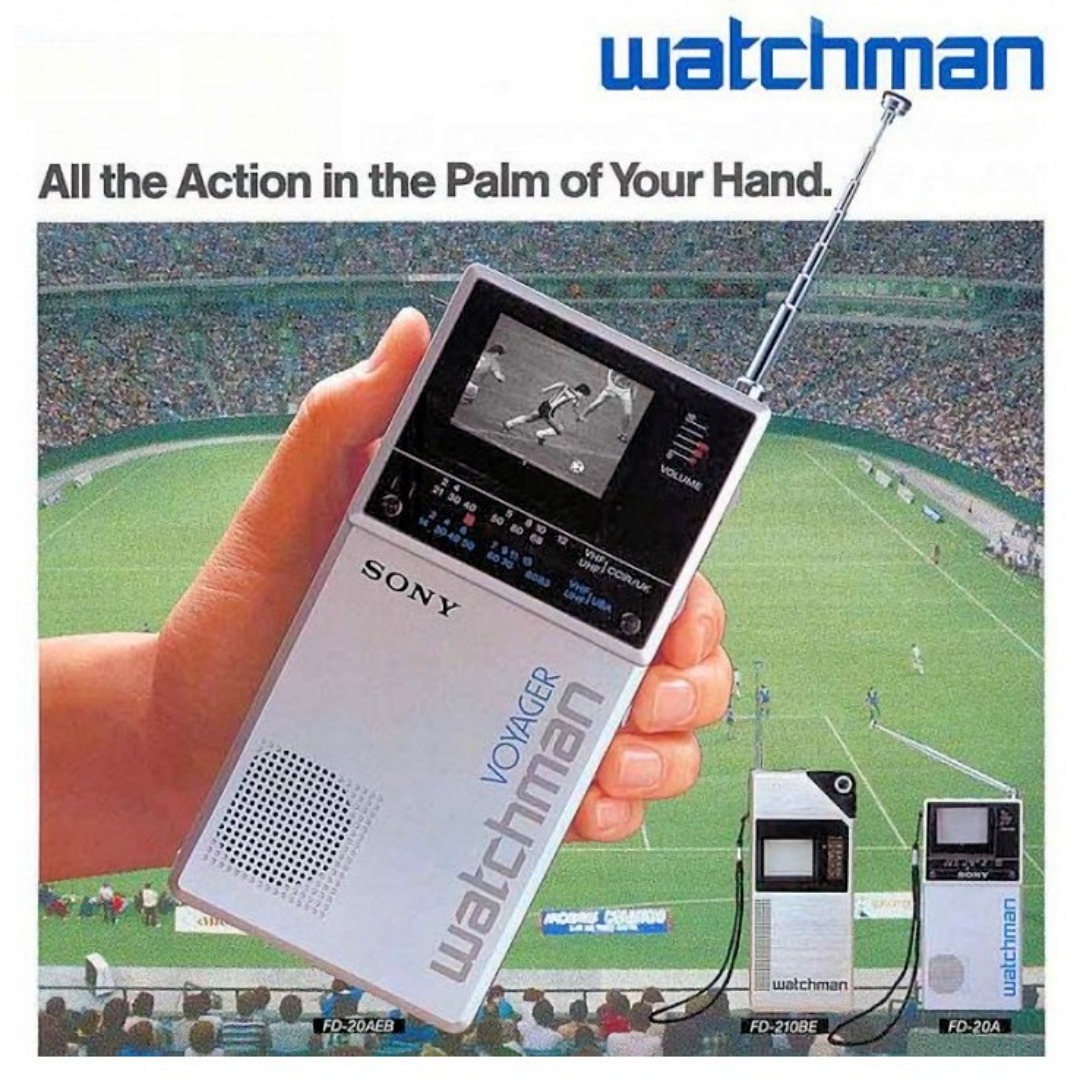 SONY Watchman FD-20AEB Portable CRT TV, Furniture & Home Living ...