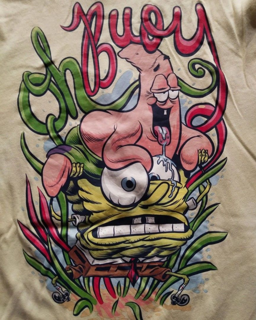 Spongebob Squarepants x HnM Graphic Official Cartoon Longsleeve Kaos ...