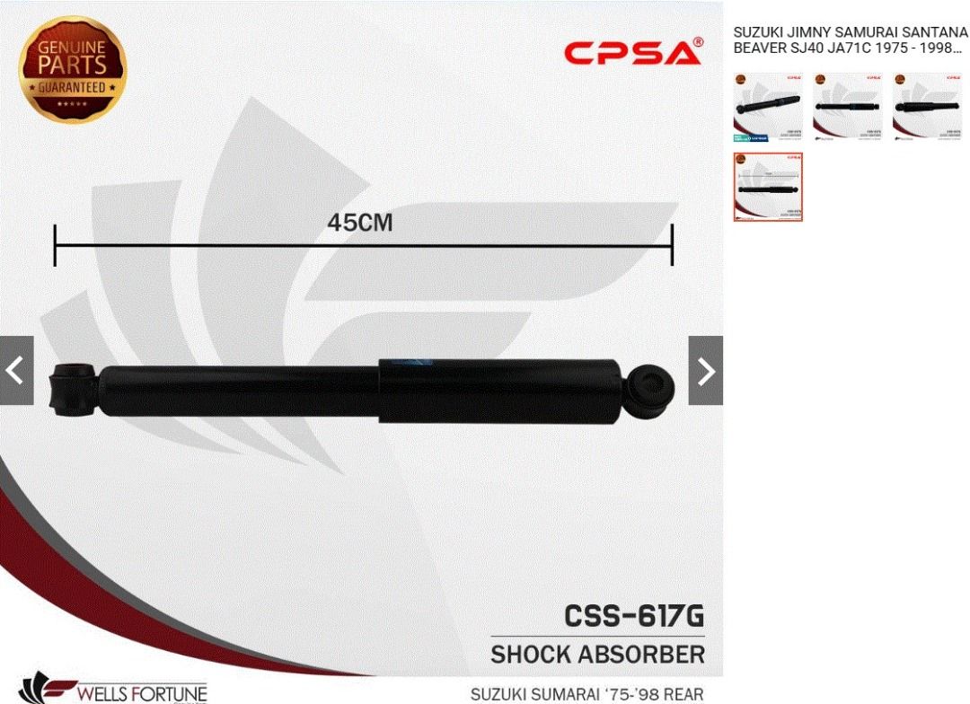 SUZUKI JIMNY SAMURAI SANTANA BEAVER SJ40 JA71C 1975 - 1998, Car Parts ...