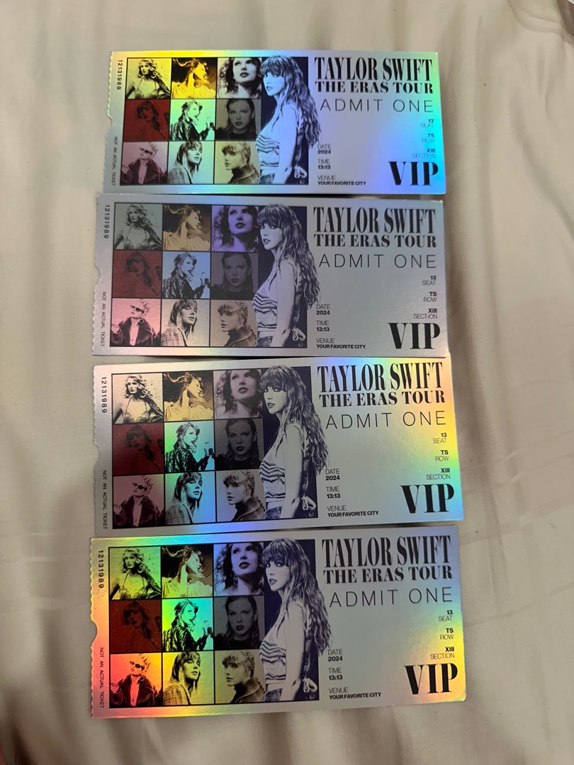 Taylor Swift 2024 VIP souvenir ticket, Hobbies & Toys, Memorabilia ...