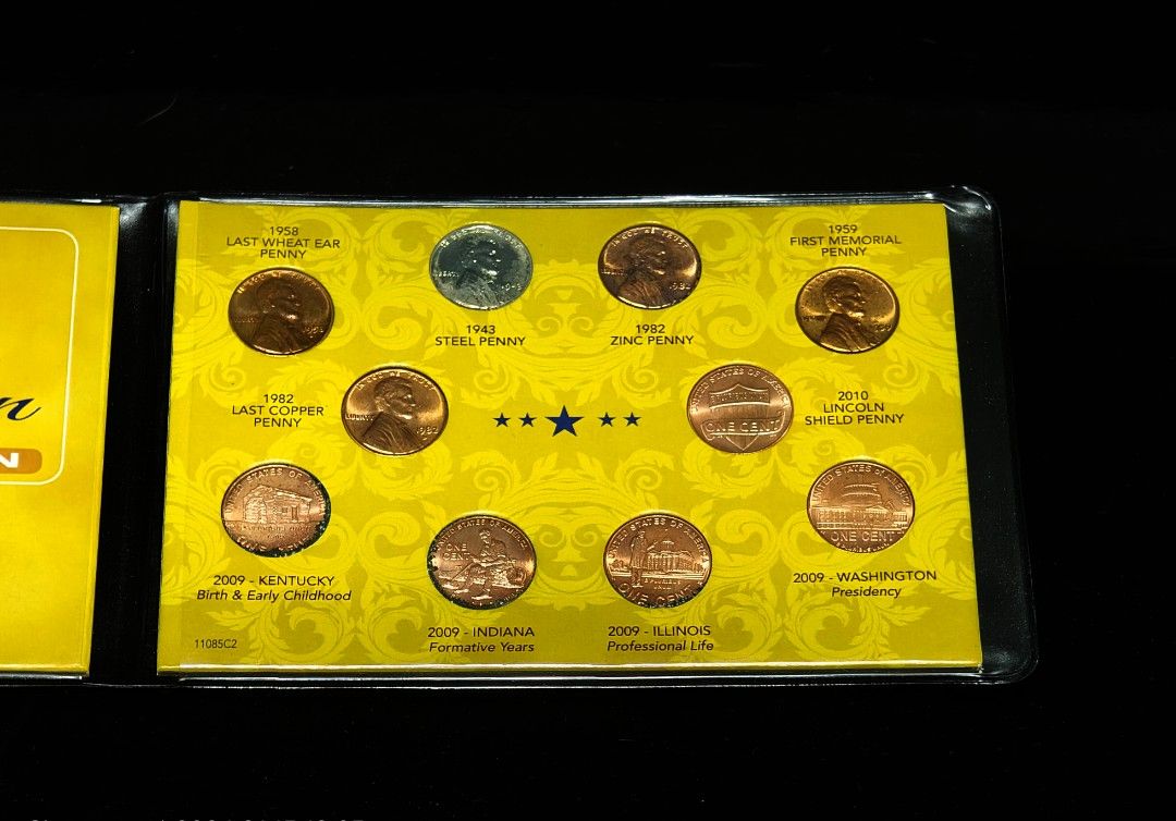 US Complete Lincoln Penny Design Coin Currency Collection Set (4 ...