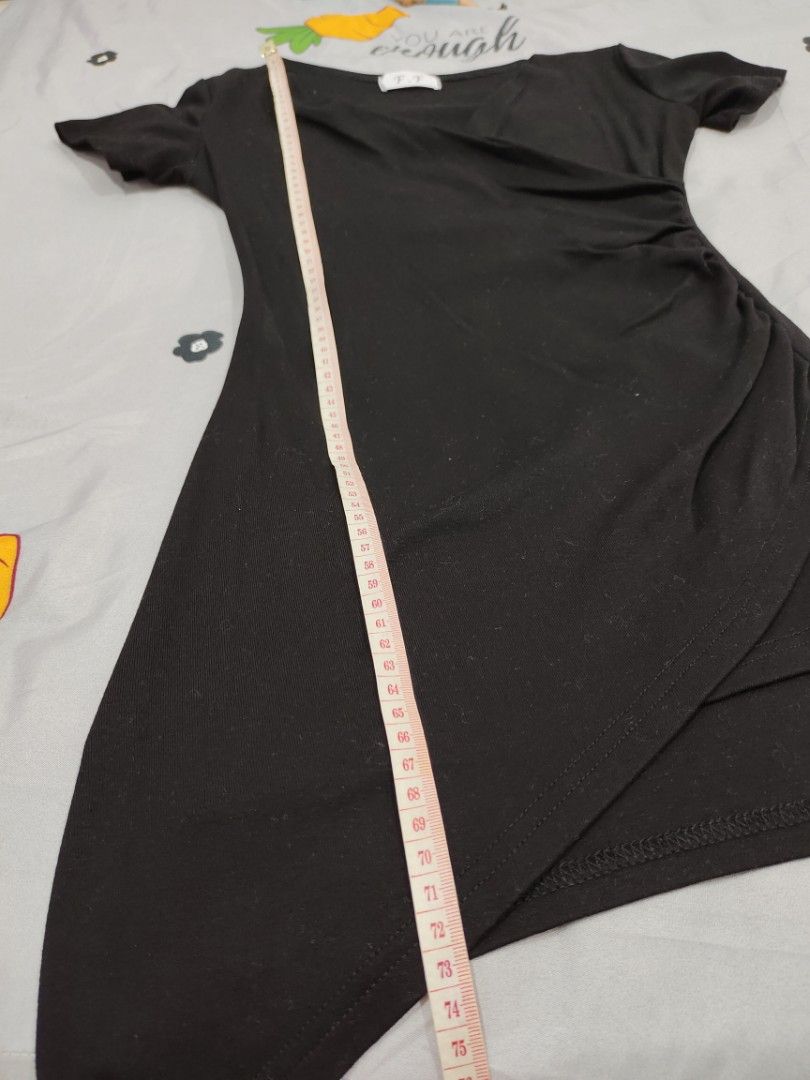 V shape black shirt (S size), Women's Fashion, Tops, Shirts on Carousell