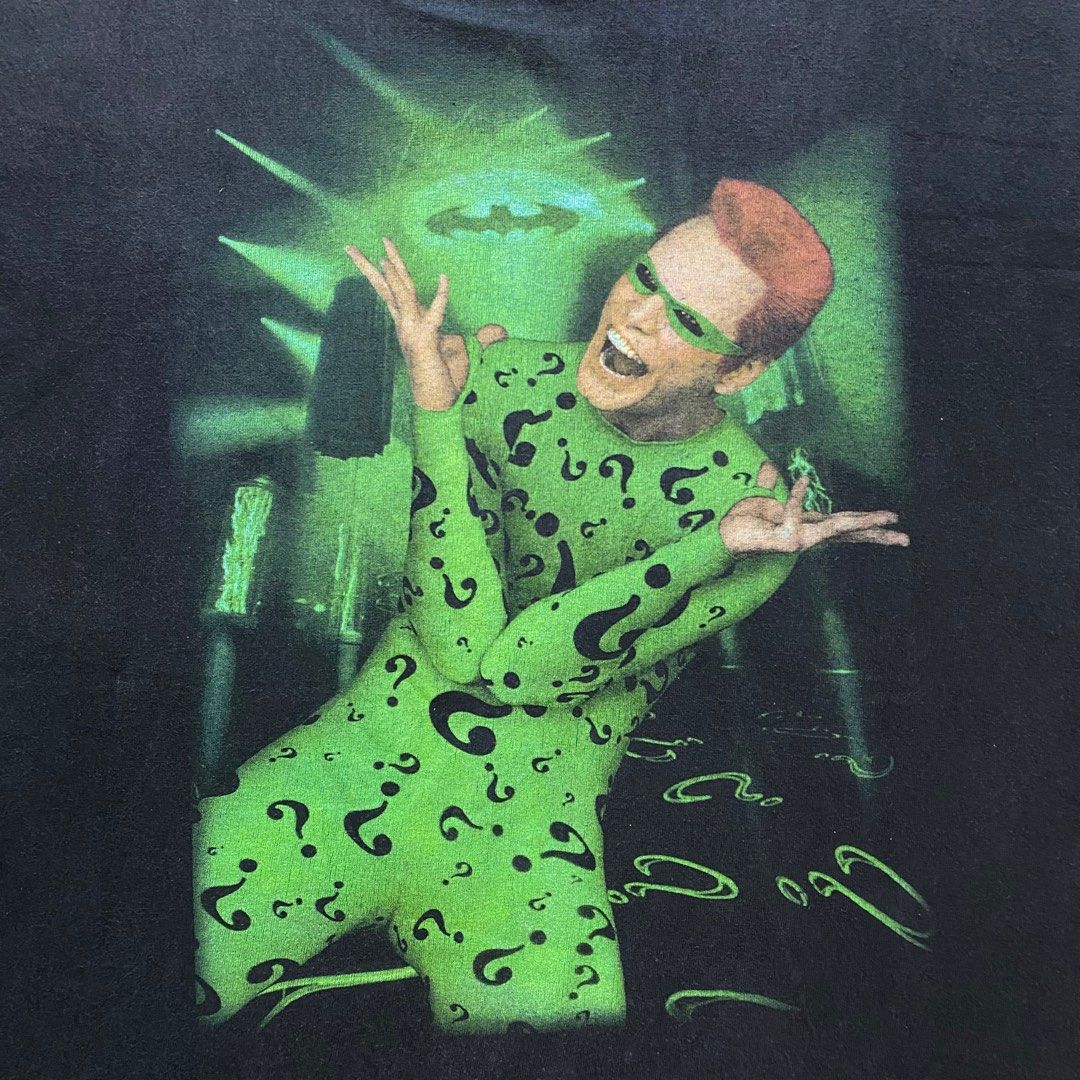 Vintage 90’s The Riddler Batman Forever Tshirt, Men's Fashion, Tops ...