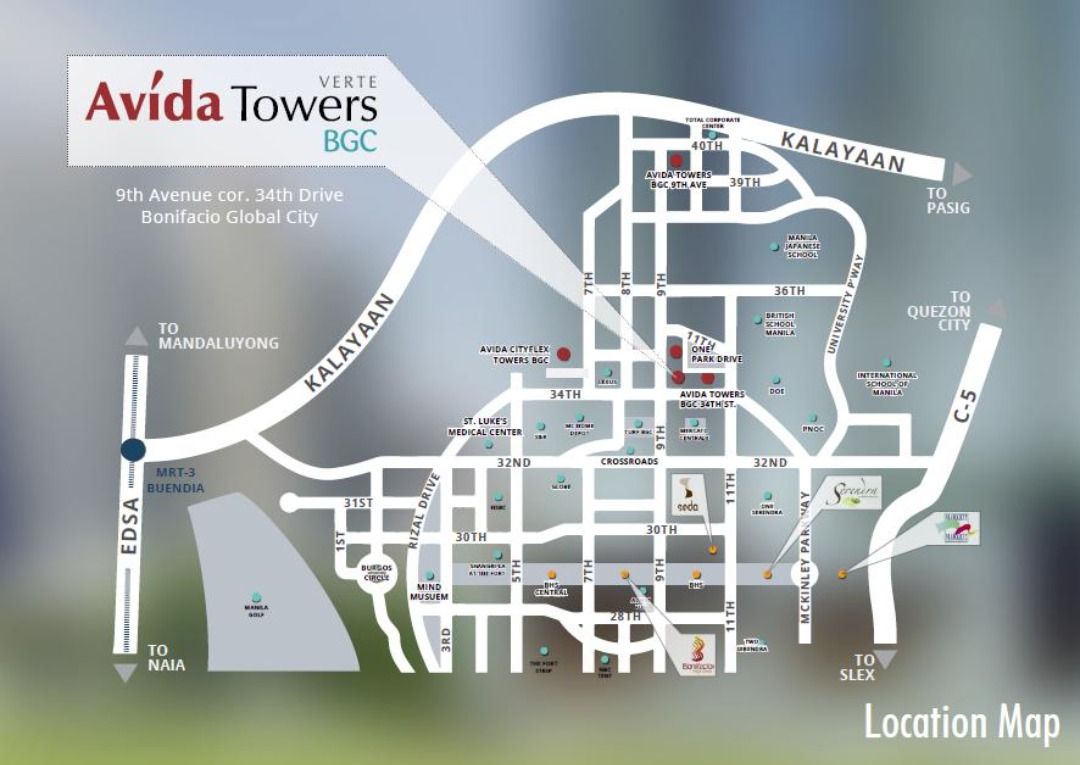 1BR with parking Avida Verte Avida Towers Verte Global City BGC Ayala ...