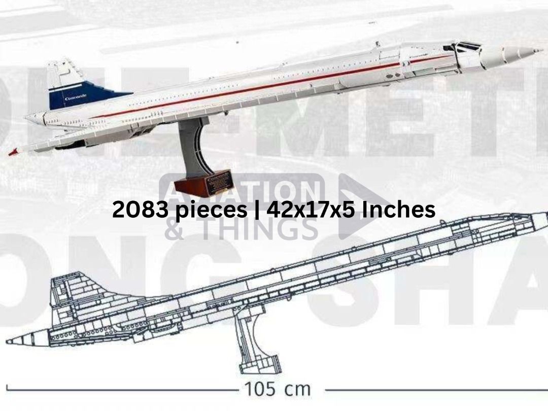 2023 OEM Concorde Aircraft Building Block Model 80318 10318, Hobbies ...
