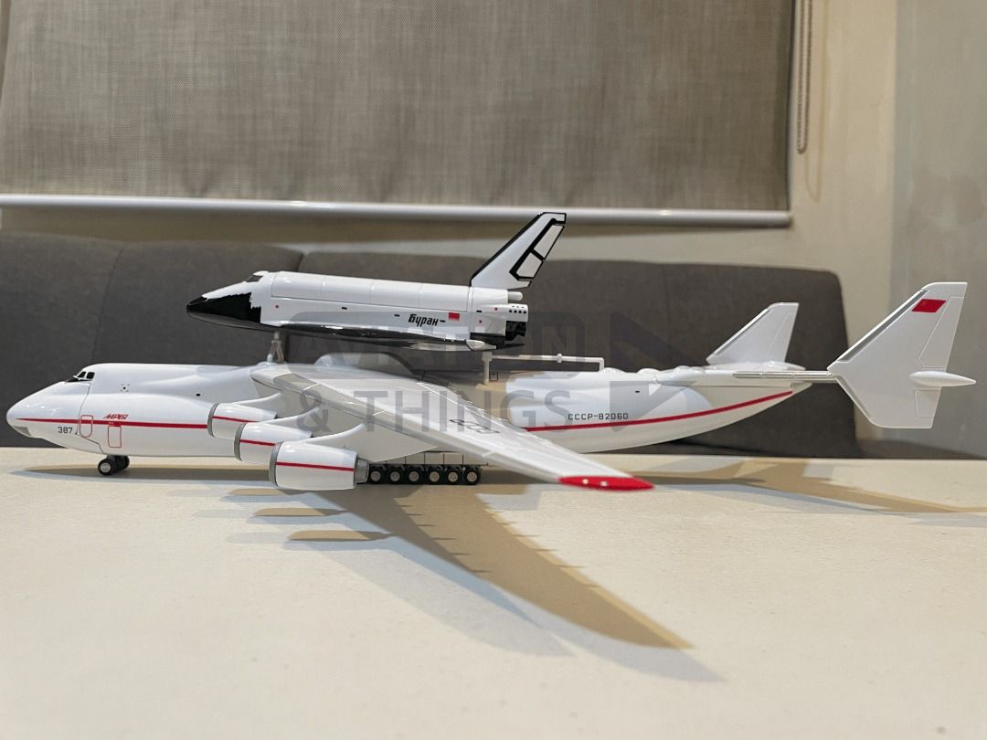 Antonov AN-225 with Buran Space Shuttle USSR Highly Detailed 1/200 ...