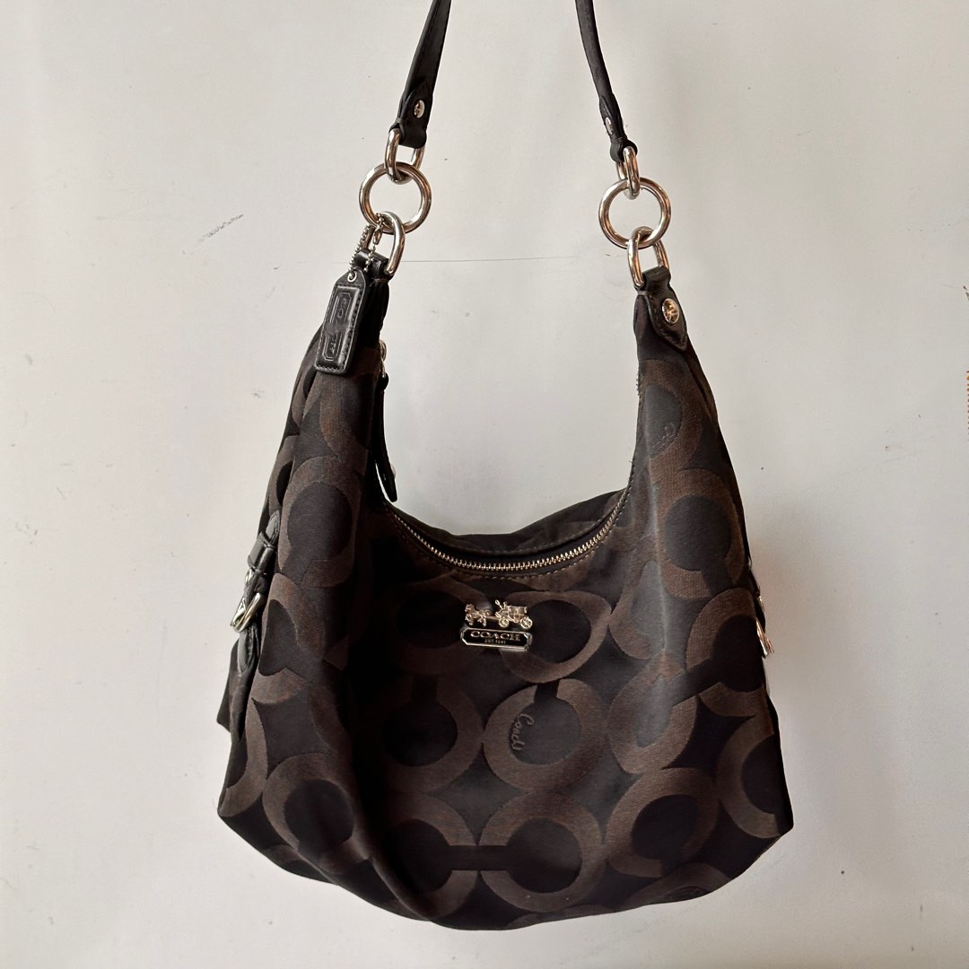 Authentic Coach Monogram Shoulder Bag, Luxury, Bags & Wallets on Carousell