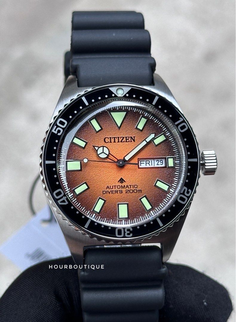 Brand New Citizen ProMaster Marine Automatic Orange Dial Divers NJ0120 ...