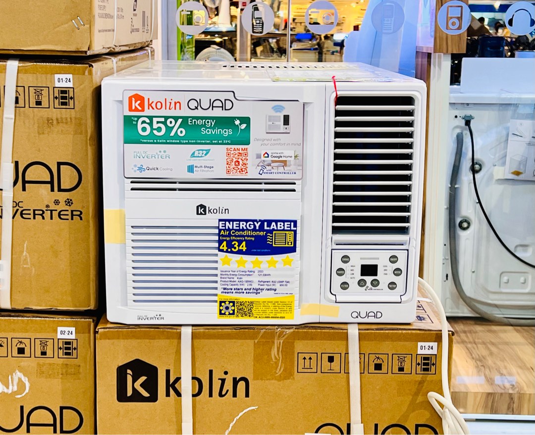 Brand New Kolin KAG-75WCINV 0.75hp FULL DC Window-type Inverter Aircon ...