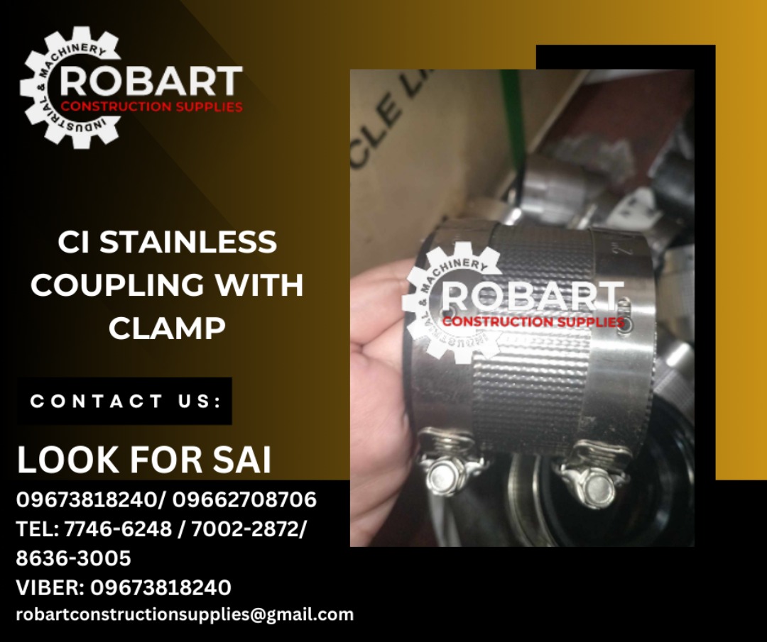 CI Stainless Coupling with Clamp, Commercial & Industrial, Construction ...