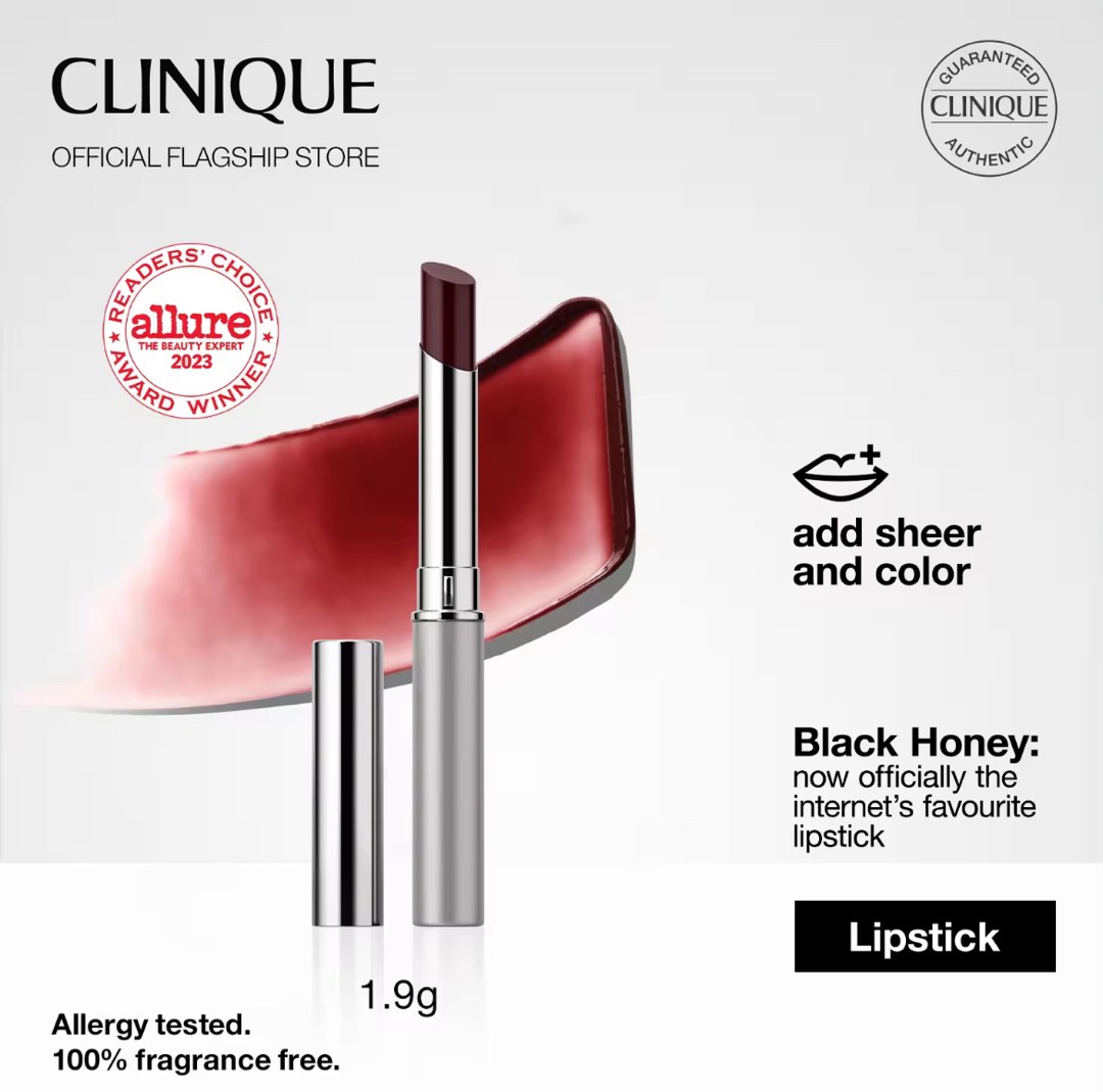 Clinique Almost Lipstick Black Honey Full Size Unbox