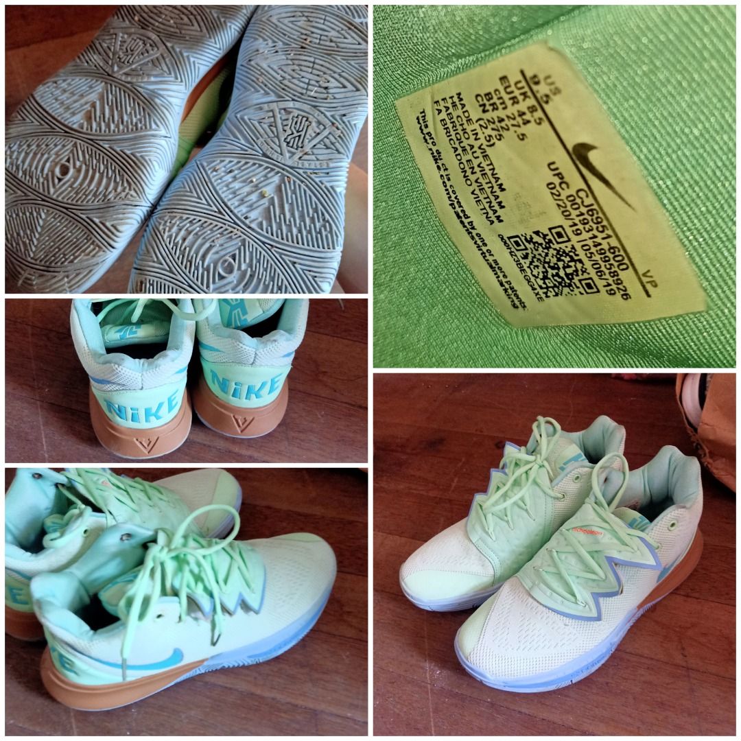 COMPLETE SET (CLASS A) NIKE KYRIE 5 X SPONGEBOB SQUAREPANTS SHOES, Men ...