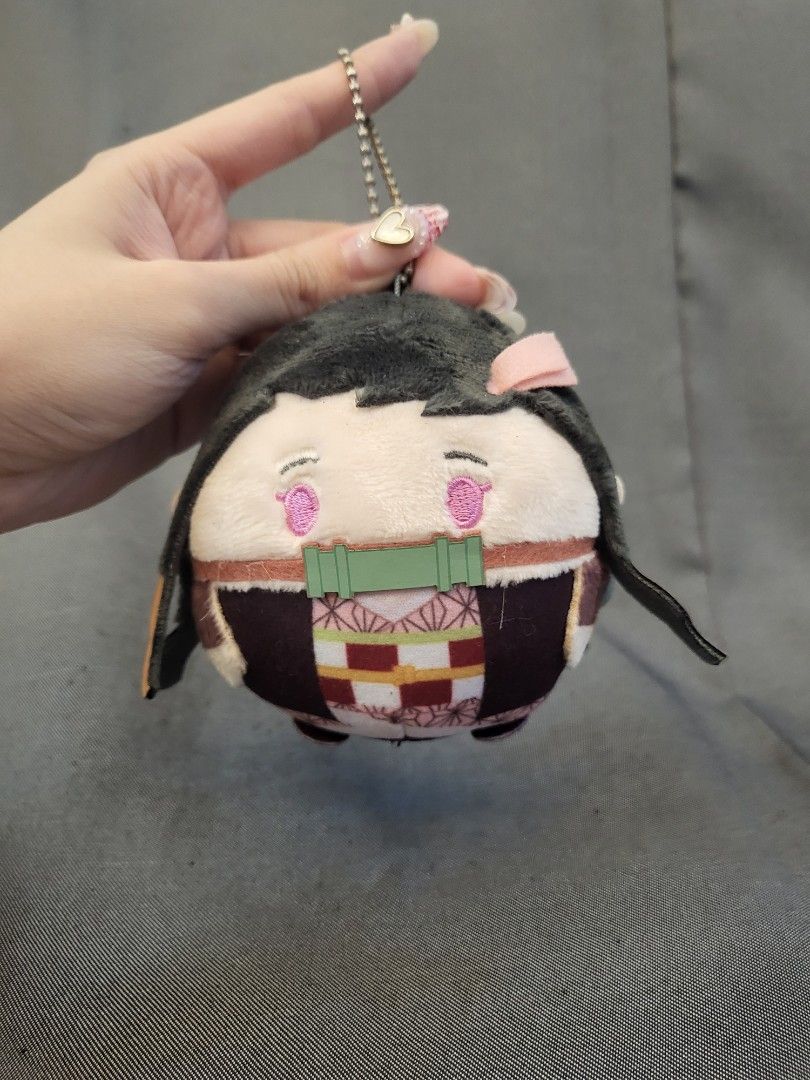 Demon Slayer Nezuko Kamado FuwaKororin Plushie Keychain, Hobbies & Toys ...