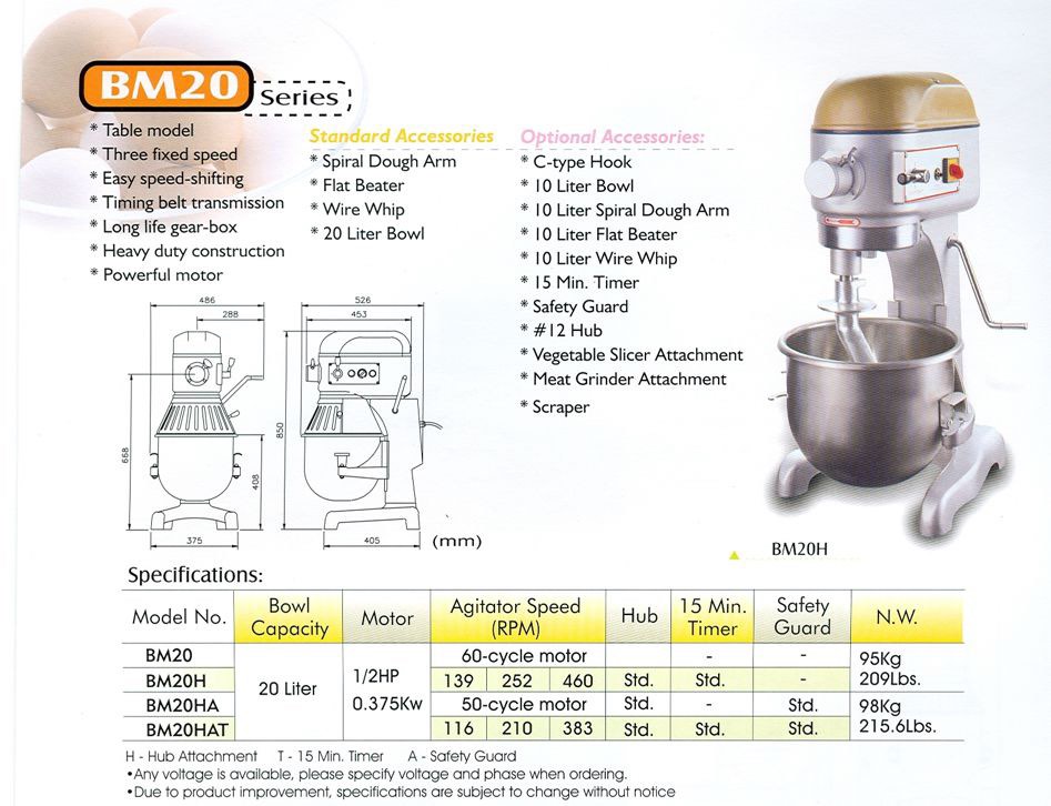 Dynasty BM20 series Dough Mixer on Carousell