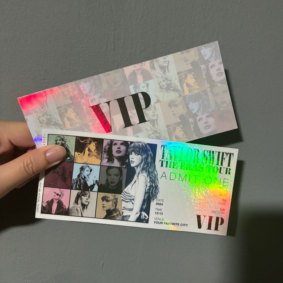 Custom Faux Taylor Swift The Eras Tour Commemorative VIP Ticket ...