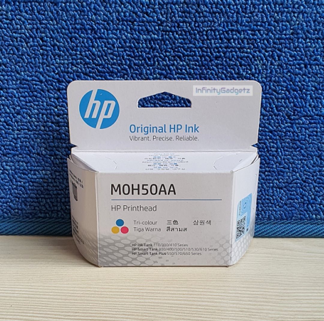 Genuine HP Printhead M0H50AA (Tricolor) for HP Smart Tank 300/400/500/510/515/530/610/615 Series ...