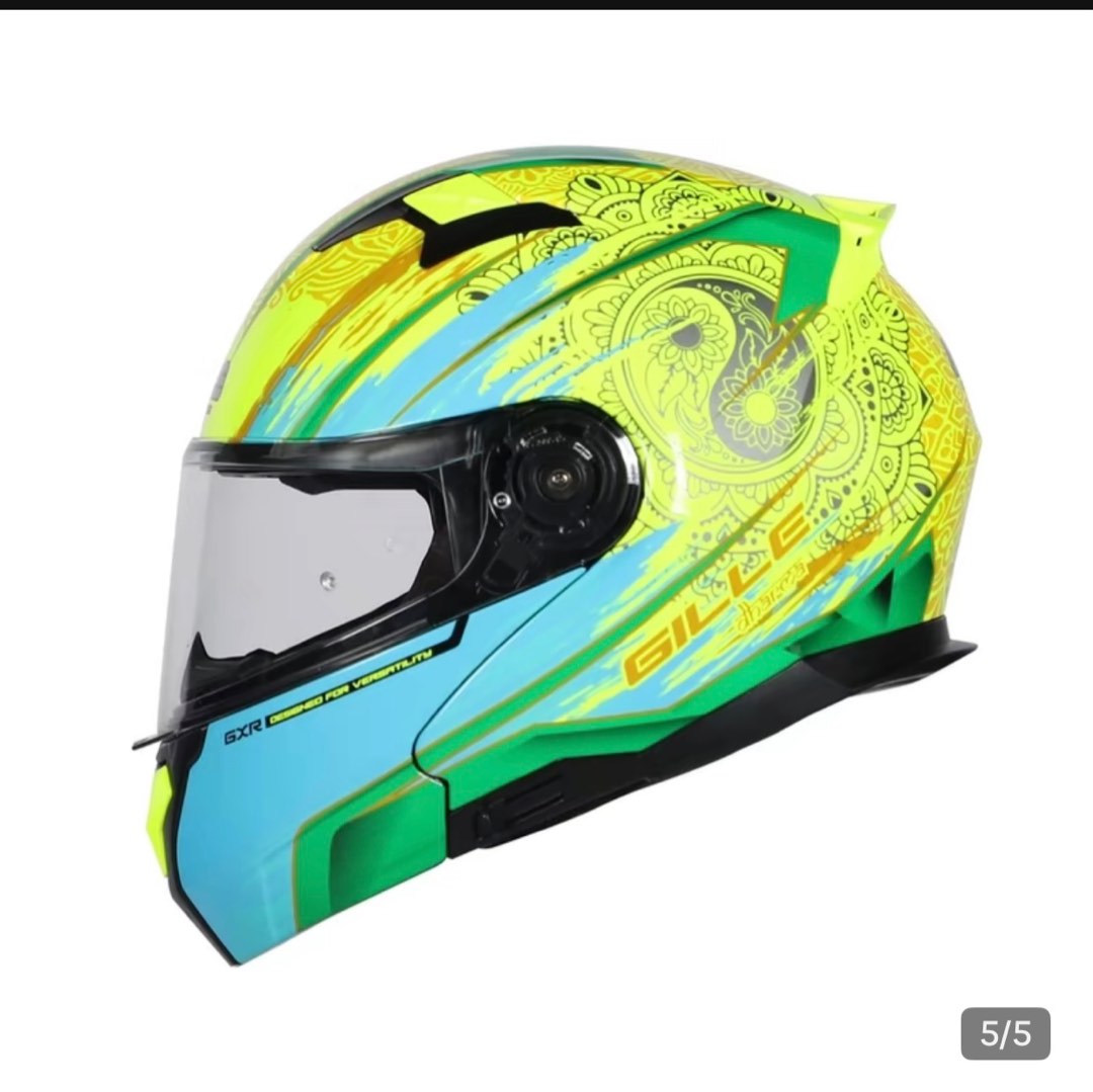 GILLE 526 GXR DHARMA Modular Dual Visor Motorcycle Helmet with Design ...