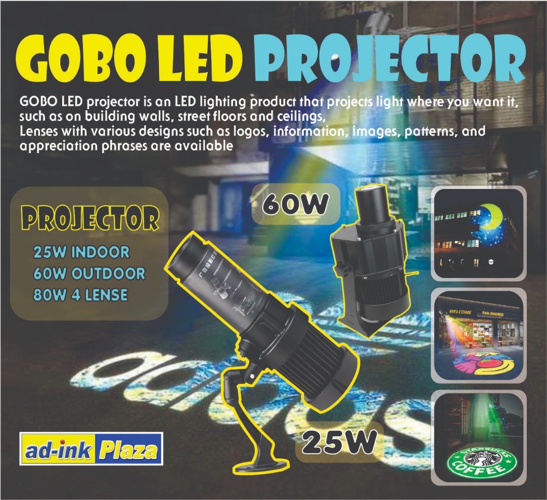 GOBO Logo Beam Projector - Floor Wall Ceiling Project Advertising LED ...