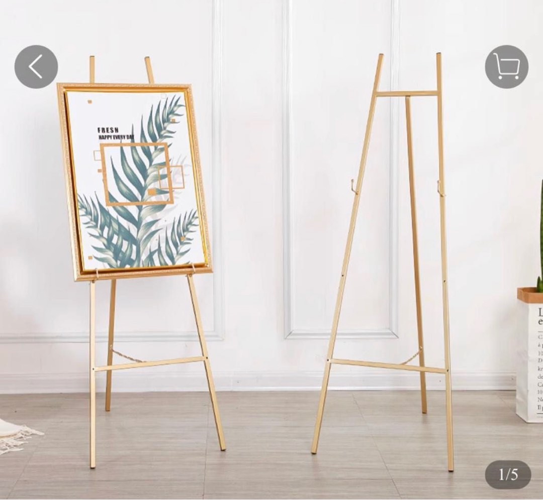 Gold Easel Stand, Hobbies & Toys, Stationery & Craft, Occasions & Party ...