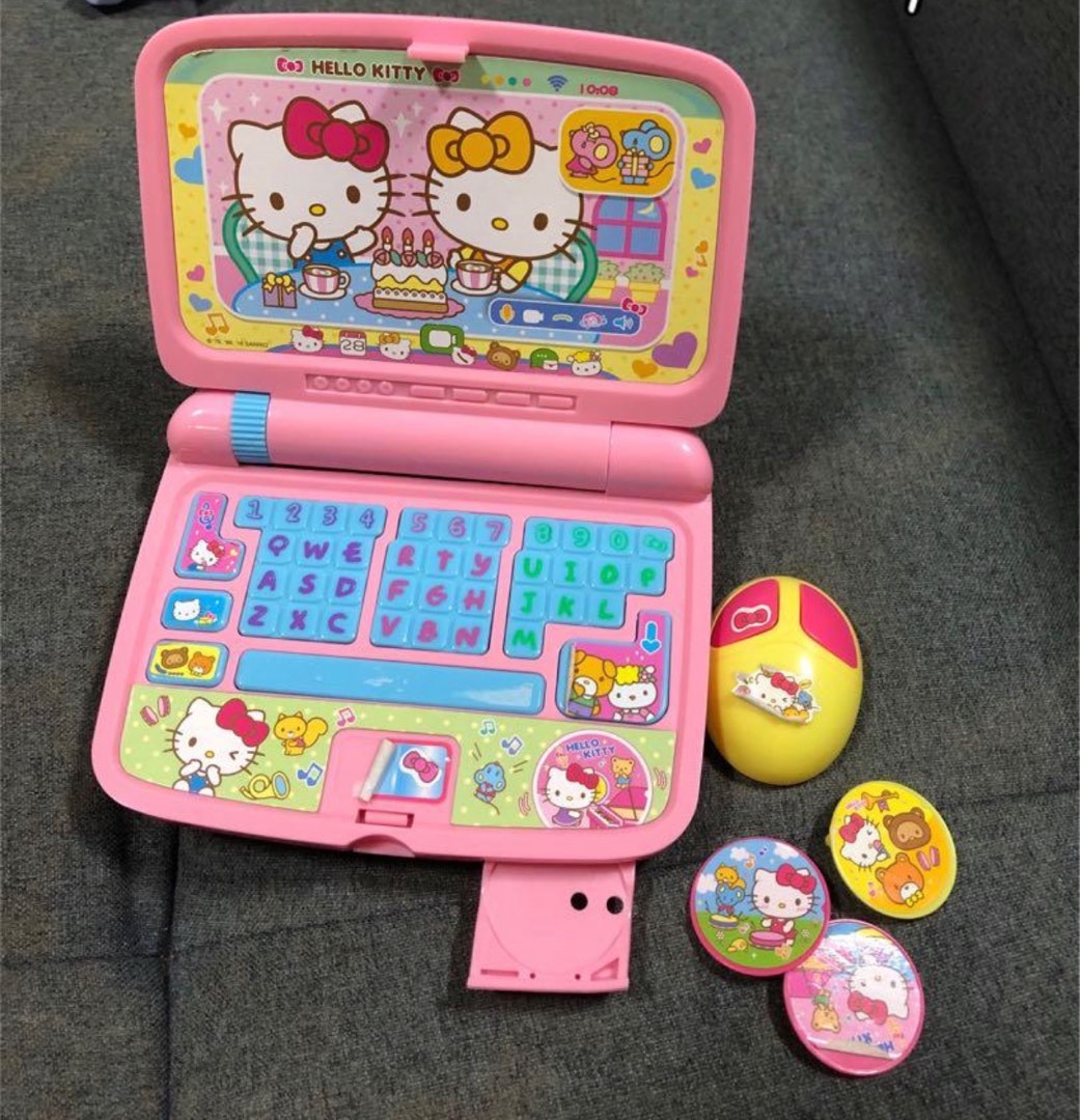 Good condition hello Kitty laptop learning music, Hobbies & Toys, Toys ...