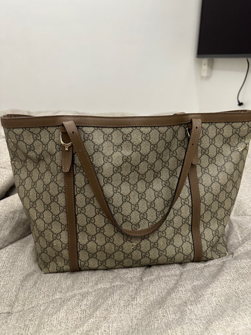 Gucci tote bag with entrupy cert, Luxury, Bags & Wallets on Carousell