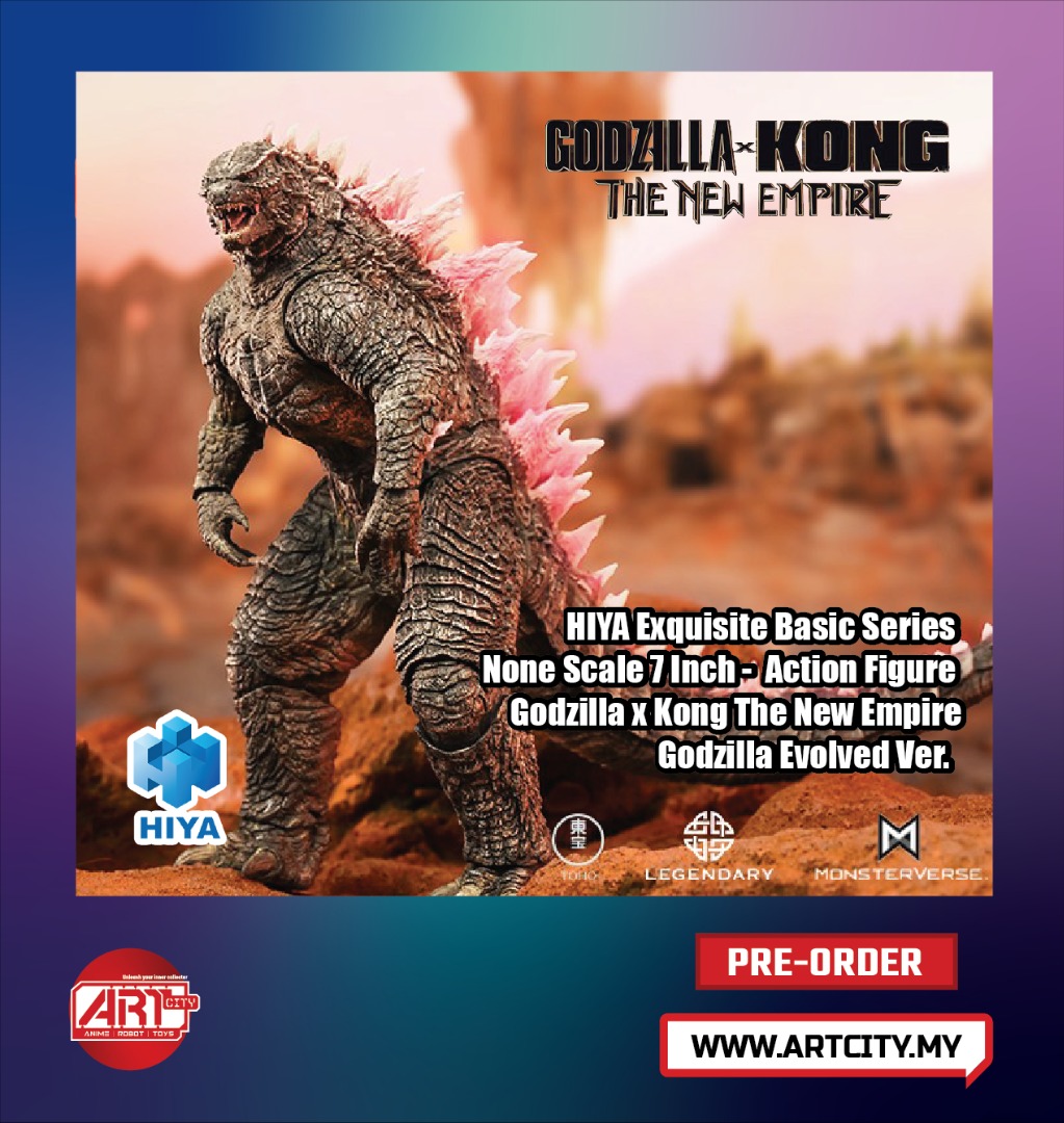 Hiya Toys - Exquisite Basic - Godzilla Evolved Ver. - Godzilla x Kong The New Empire - Action ...