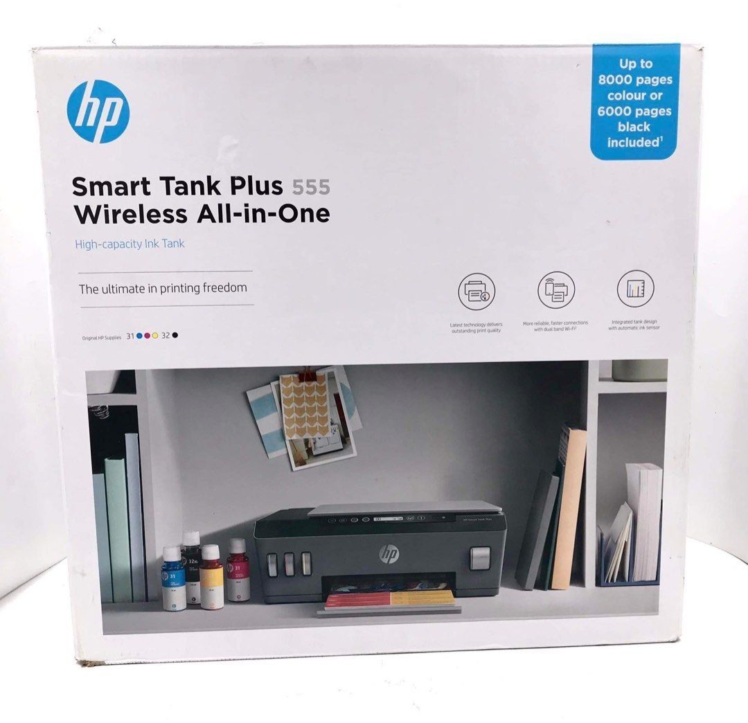 HP Smart Tank Plus 555 Wireless All-In-One Printer 220volts, Computers ...