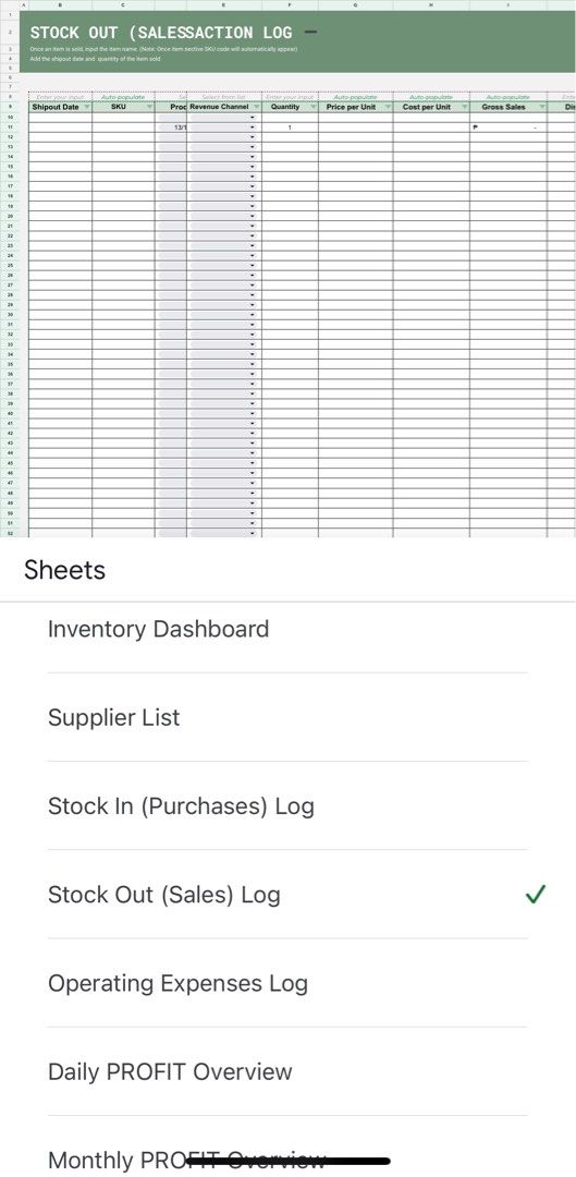 Inventory Management With Profit & Loss Tracker GOOGLE SHEET, Computers ...