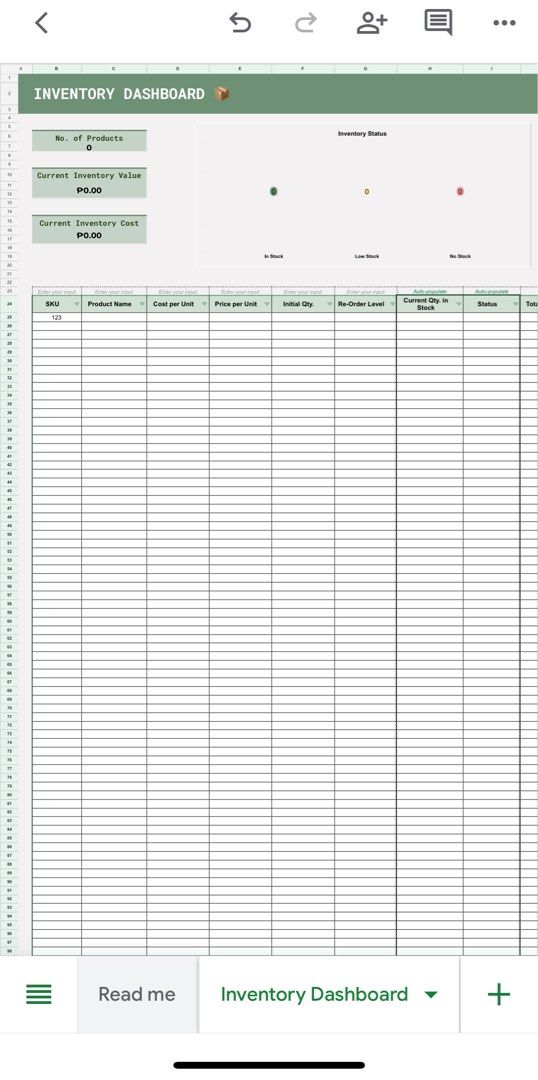 Inventory Management With Profit & Loss Tracker GOOGLE SHEET, Computers ...