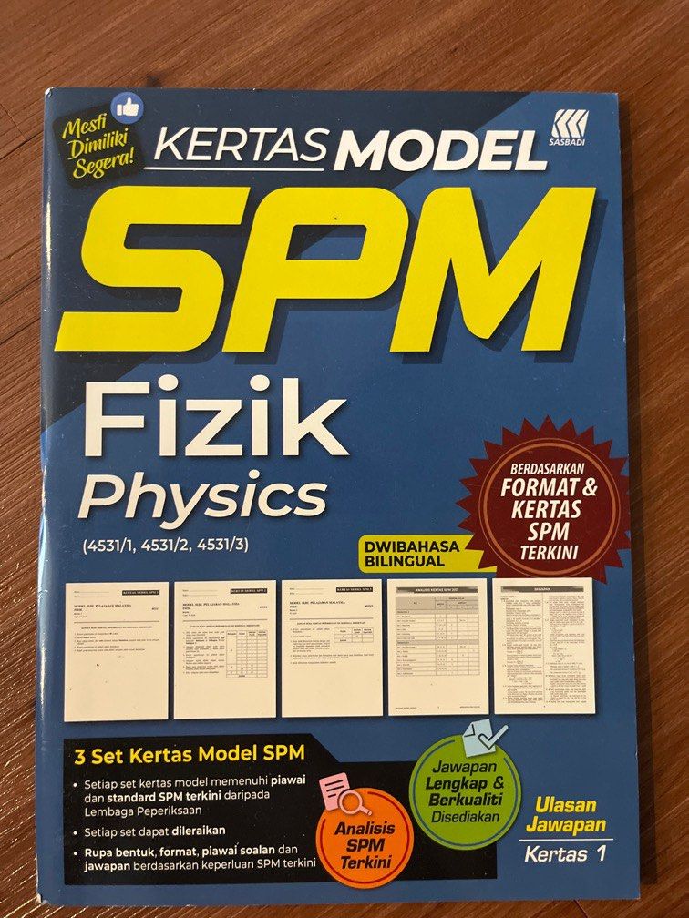 Kertas Model SPM Physics KSSM, Hobbies & Toys, Books & Magazines ...