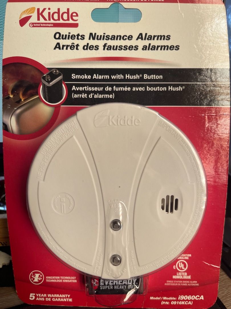Kidde Battery Operated Smoke Alarm with Hush Button, TV & Home ...