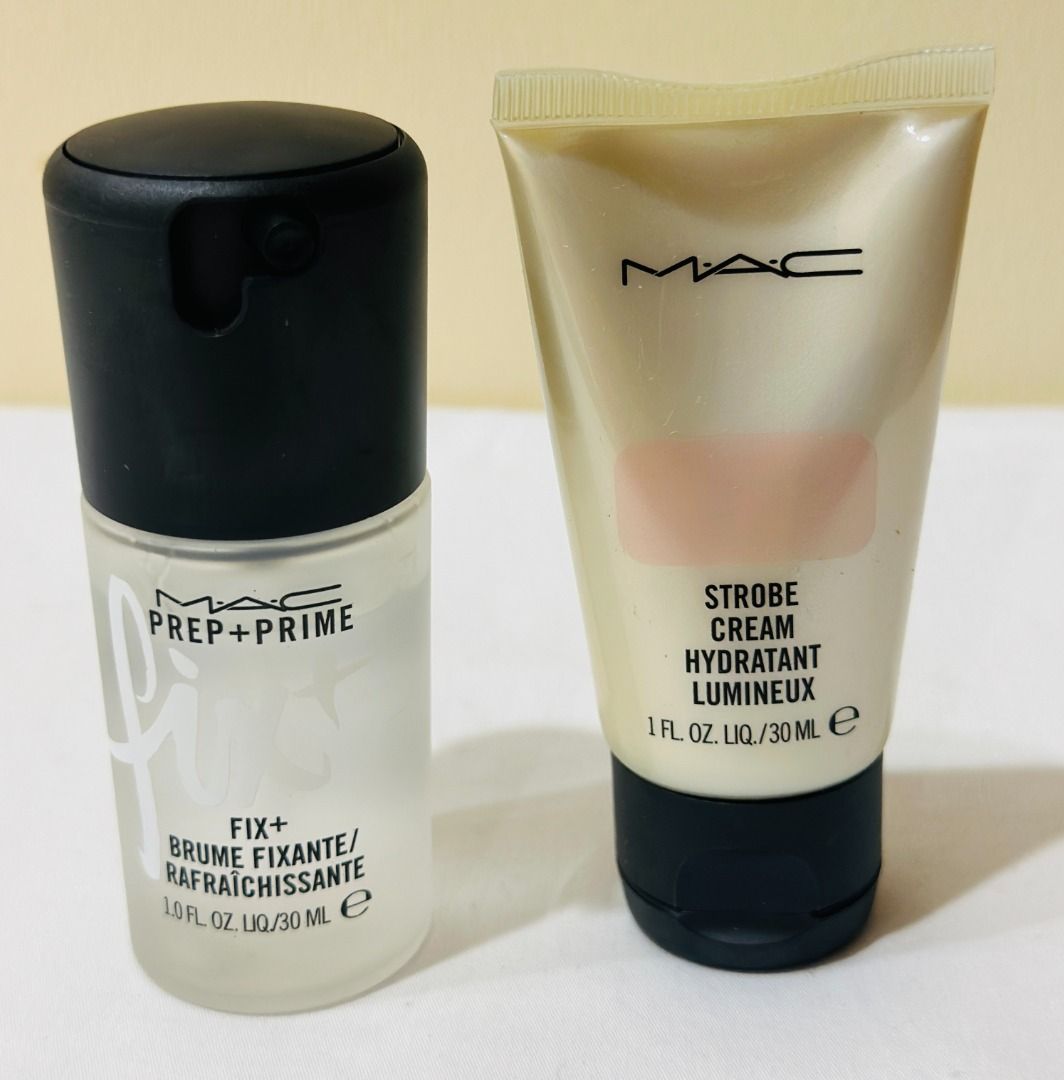 MAC COSMETICS PREP + PRIME FIX+ & STROBE CREAM IN PINKLITE SET, Beauty ...