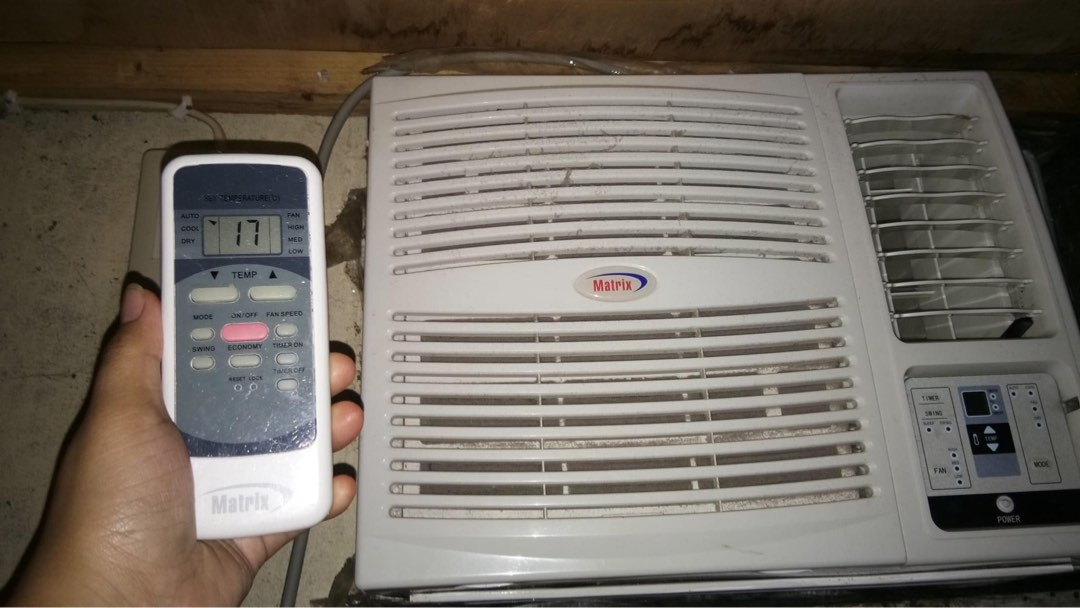 Matrix Window type aircon 1hp (non inverter), TV & Home Appliances, Air ...