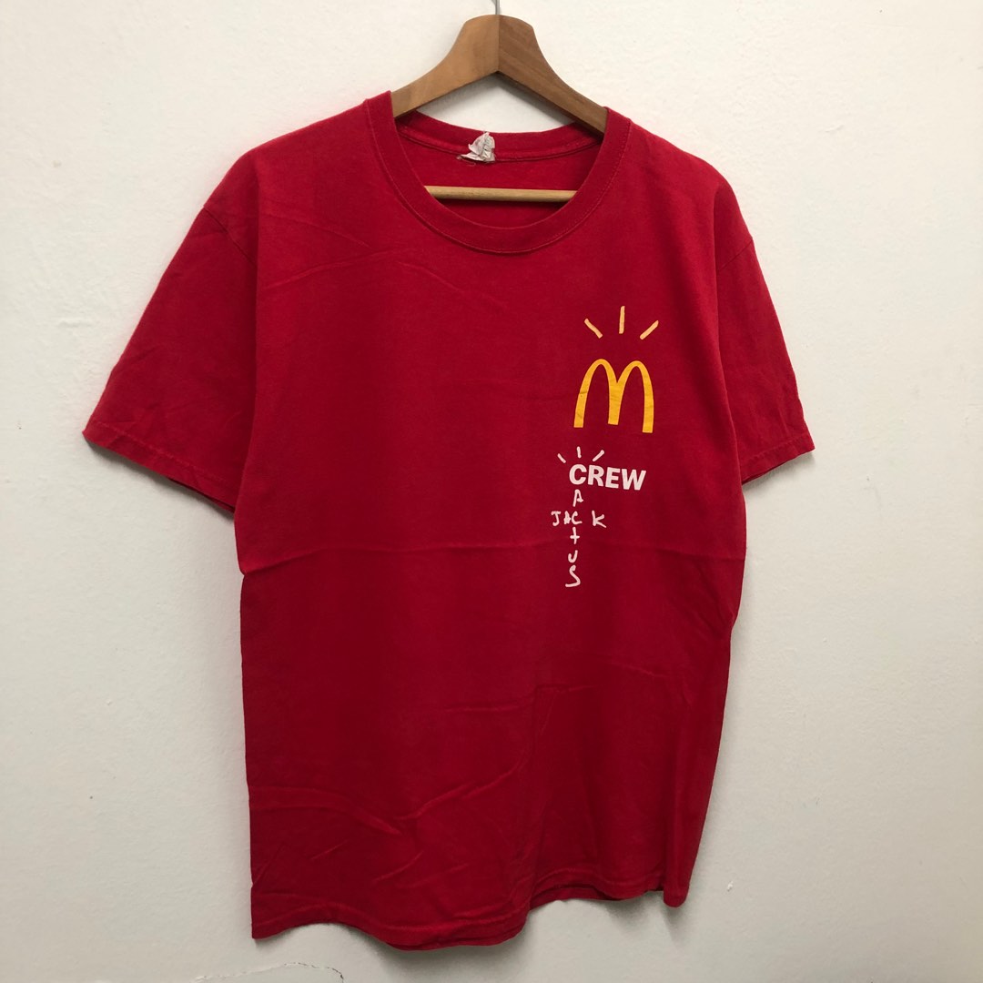Mcd x Travis Scott Tee, Men's Fashion, Tops & Sets, Tshirts & Polo ...