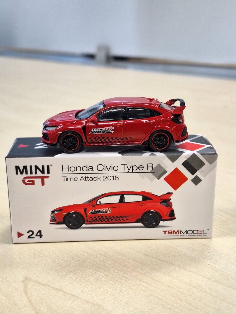 Mini gt honda civic Type R fk8 red (time attack 2018), Hobbies & Toys ...
