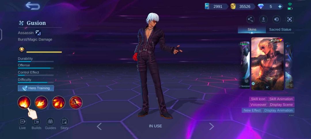 ML Mythic Account 113 SKINS | MAX EMBLEMS | KOF Gusion, Hayabusa Shadow ...