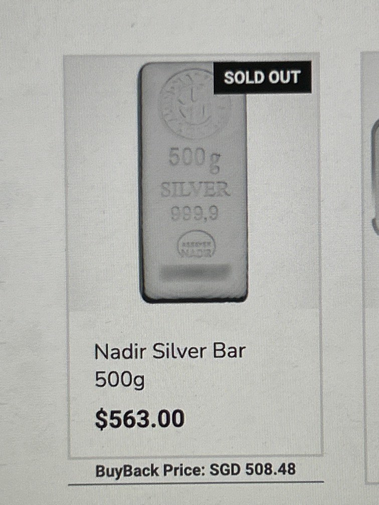 Nadir silver bar 500g, Hobbies & Toys, Memorabilia & Collectibles ...