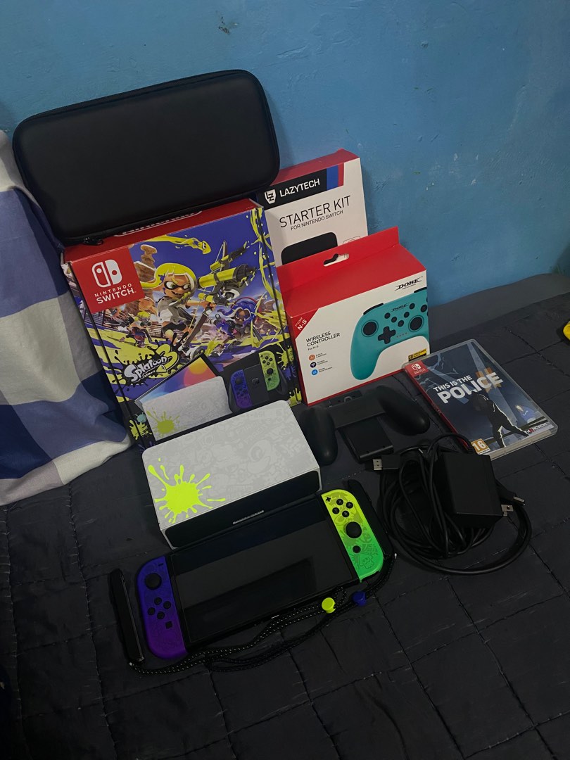 Nintendo Switch Splatoon Edition with 55 Digital games, Video Gaming ...