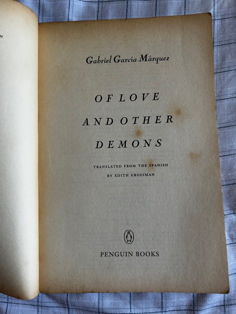 Of Love and Other Demons by Gabriel Garcia Marquez, Hobbies & Toys ...