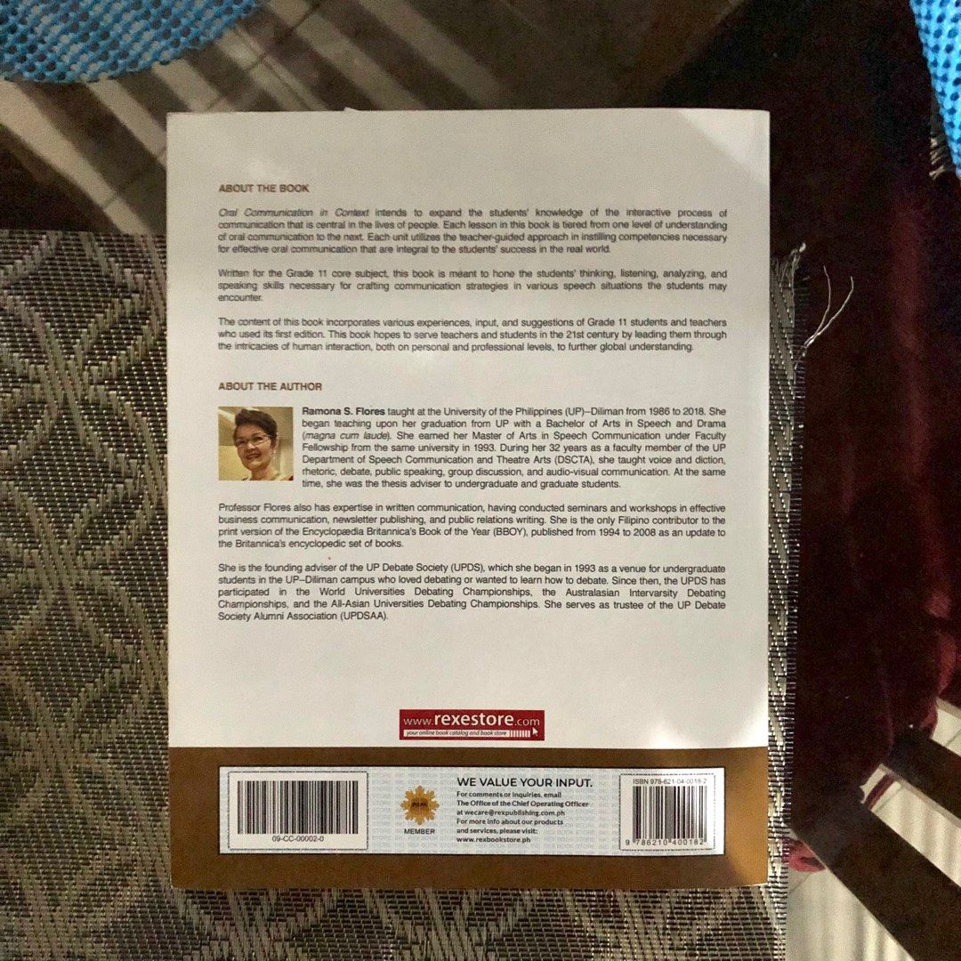 Oral Communication In Context - Flores - Rex book store, Hobbies & Toys ...