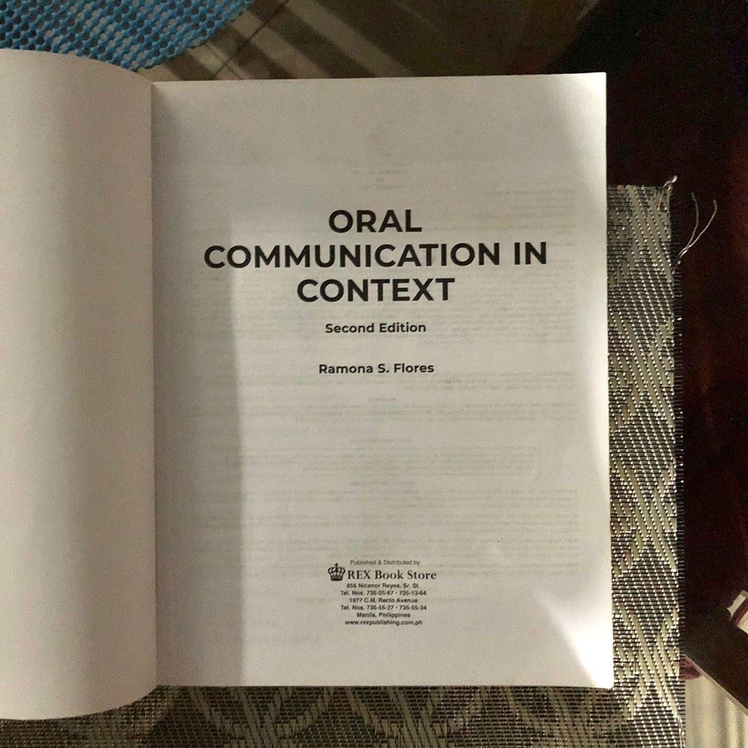 Oral Communication In Context - Flores - Rex book store, Hobbies & Toys ...