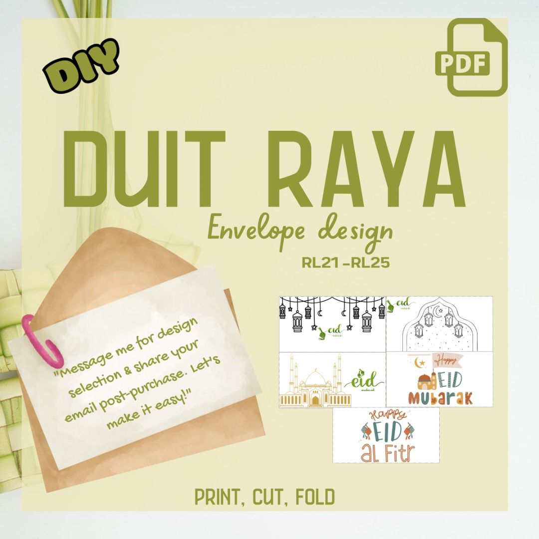 [PDF] Sampul Duit Raya Designs for Hari Raya Aidilfitri (RL21-RL25 ...