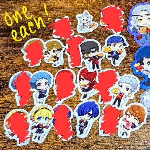 Persona 3 Reload Animax Cafe Collab Flake Sticker Set, Hobbies & Toys ...