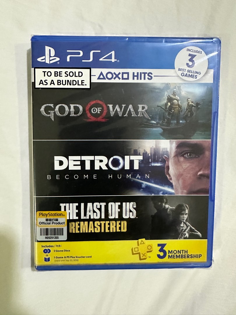 PS4 triple bundle games God of War, Last of US, Detroit become Human ...